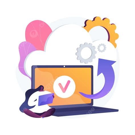 Cloud Based Vector Design Images Cloud Based Engine Abstract Concept Vector Illustration