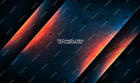Premium Vector 3d Blue Rough Grunge Techno Abstract Background Overlap Layer On Dark Space