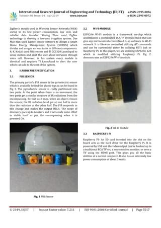 IRJET IOT Based Intrusion Detection And Tracking System PDF