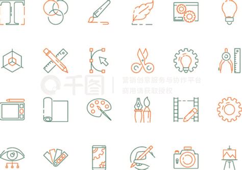 创意免抠元素 创意设计工具图标集 素材免费下载 502像素 Eps格式 编号43170784 千图网