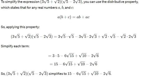 Simplify 3root5 Root2 Root5 2root3 Brainly In
