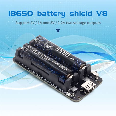 Two Voltage 18650 Lithium Battery Shield V8 Mobile Power Expansion