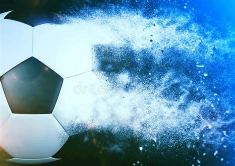 3d Illustration Of Composite Explosion Effect On Soccer Ball Stock Illustration Illustration