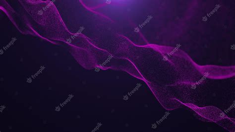 Premium Photo Futuristic Flowing Wave Particles Technology Background Flowing Particles