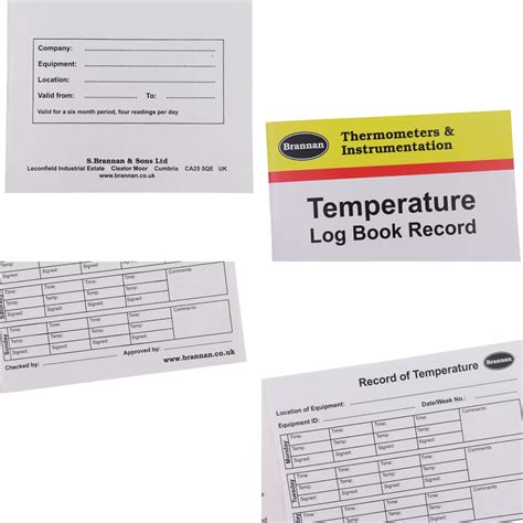 Buy Fridge Temperature Log Book Months Record Monitor Fridge Freezer Cooking Baking