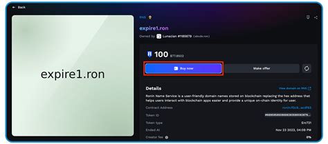 Trade RNS Names Ronin