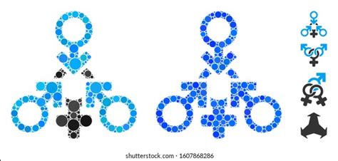 Triple Penetration Sex Mosaic Small Circles Stock Vector Royalty Free Shutterstock