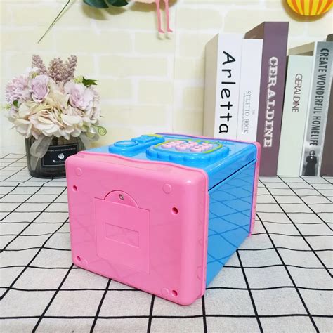 집 모양 전자 돼지 저금통 Atm 비밀번호 돈 상자 현금 동전 저축 Atm 은행 금고 자동 스크롤 종이 돈 은행 Buy Atm 돼지 저금통돼지 저금통 Atm암호 돼지