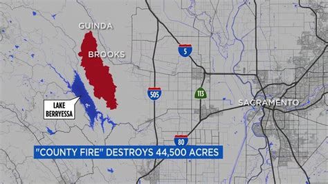 County Fire Burning Near Lake Berryessa Grows To Over 90000 Acres