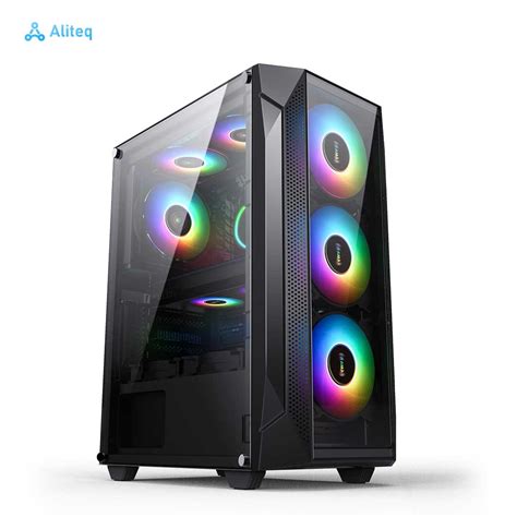 Pc Case Rgb Gaming Casing With 4 Rgb Case Fan Total It Center