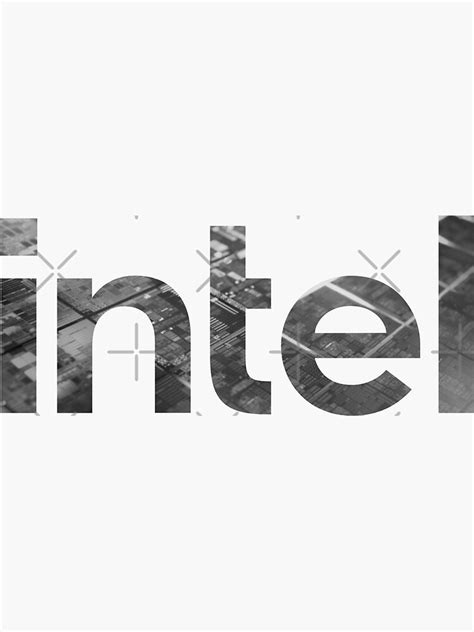 New Intel Logo Gray Silicon CPU Sticker By BHawk Graphics Redbubble