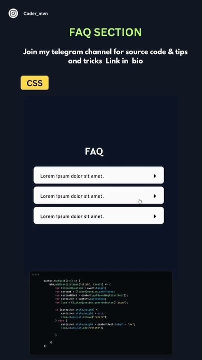 Faq Section Html And Css Css Javascriptjavascriptproject