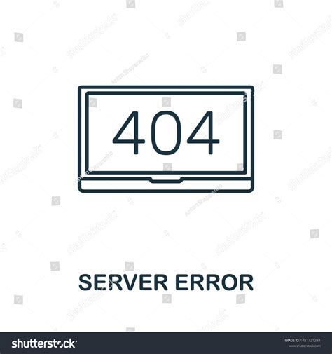 Server Error Icon Thin Outline Style Stock Vector Royalty Free Server Error Icon Thin Outline Style Stock Vector Royalty Free