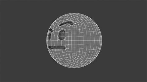 Face With Raised Eyebrow 3d Model By Frezzy