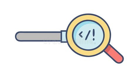 Magnifying Glass Code Search Vector Icon Vector Design Generative Ai