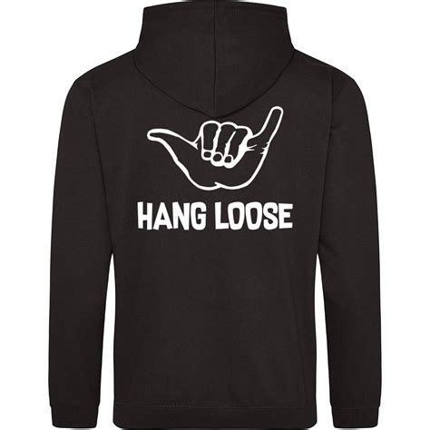 Hang Loose Black Hoody Dubberware Stickers T Shirts Club Branding