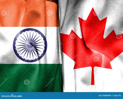The Canadian Flag And The Indian Flag Are Both Made From Fabric
