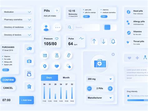 Neumorphic Medical Elements Mobile App Ui Kit By Tmp On Dribbble