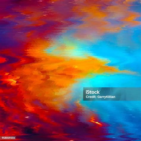 벡터 결함 배경입니다 디지털 이미지 데이터 왜곡입니다 디자인에 대 한 다채로운 추상적인 배경입니다 신호 오류의 혼돈의 미학입니다 디지털 충입니다 0명에 대한 스톡 벡터 아트