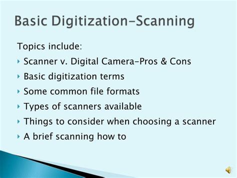 Basic Digitization Scanning Toolkit Ppt