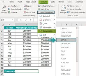 Covariance In Excel Formula Examples How To Calculate
