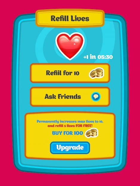 게임 Ui 프리미엄 벡터