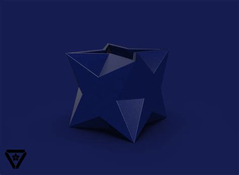 Free Stl File 115 Cube Platonic Solid Geometric Planter Pot V8