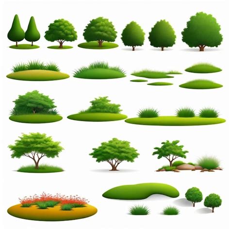 A Collection Of Trees Including One That Has The Word Trees Premium
