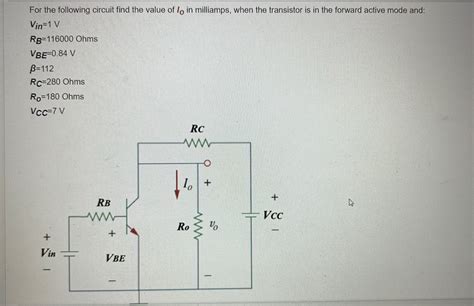 Solved For The Following Circuit Find The Value Of I0 In Chegg Com