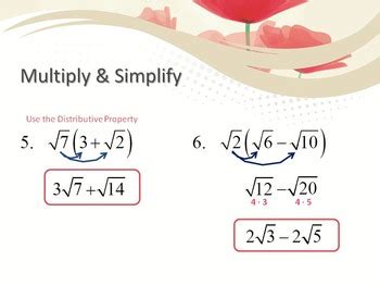 Alg Multiplying Square Roots Radicals By Vicki Hines TPT
