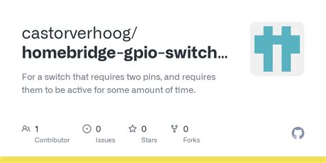 Github Castorverhoog Homebridge Gpio Switch Dualrelay For A Switch That Requires Two Pins