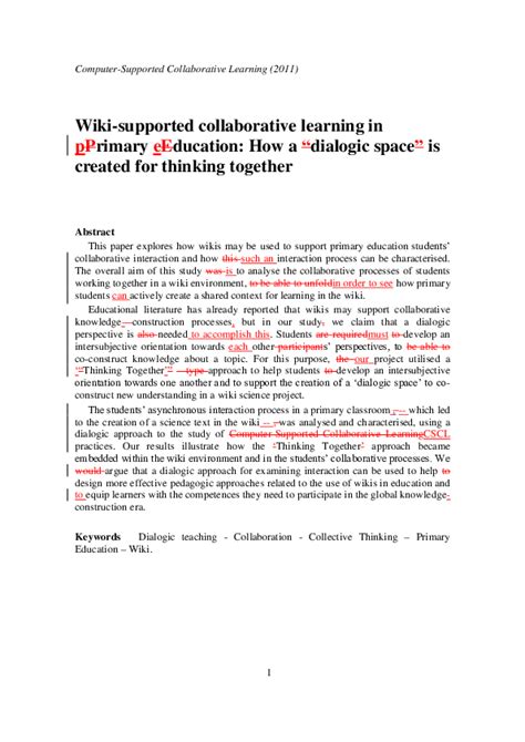 Pdf Computer Supported Collaborative Learning
