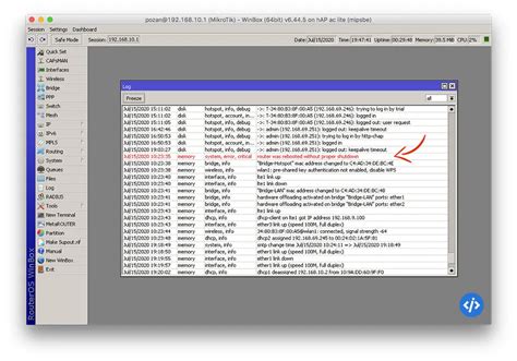 Mikrotik System Error Critical Router Was Rebooted Without Proper