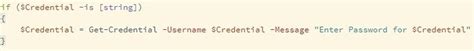 Add A Credential Parameter To A Powershell Function Programming And Development Spiceworks