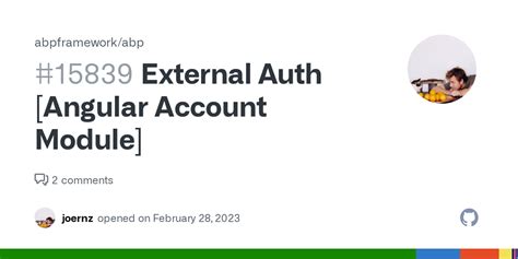 External Auth Angular Account Module · Issue 15839 · Abpframework