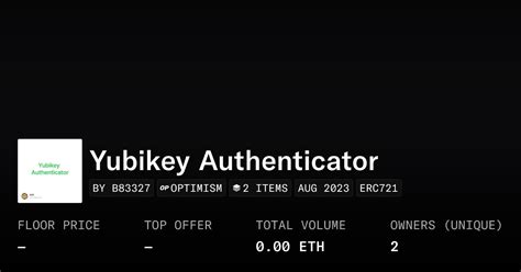 Yubikey Authenticator Collection Opensea