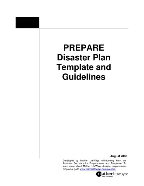 Free Printable Disaster Recovery Plan Templates [excel Pdf Word]