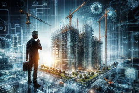 Future Building Construction Engineering Project Concept With Double