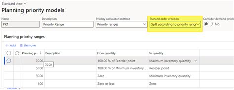 Priority Range Methodology On Planning Priority Model With Planning Optimization D Tour