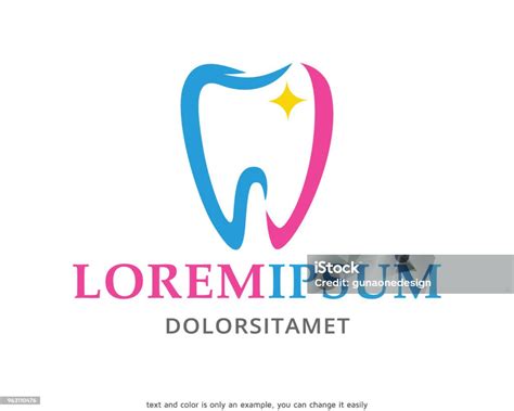 치과 치료 템플릿 디자인 벡터 상징 디자인 개념 크리에이 티브 기호 아이콘 Lorem Ipsum에 대한 스톡 벡터 아트 및 기타