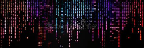 Colorful Digital Matrix Background With Multicolored Light Beams In A Vibrant Futuristic Design