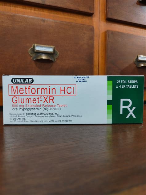 Metformin Hcl 500mg Glumet Xr Meds For All