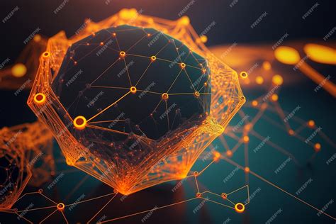Premium Ai Image Abstract Lines And Dots Connect Background Illustration Generative Ai