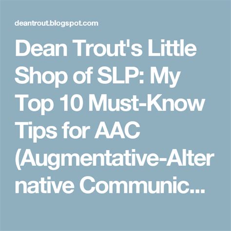My Top 10 Must Know Tips For Aac Augmentative Alternative Communication