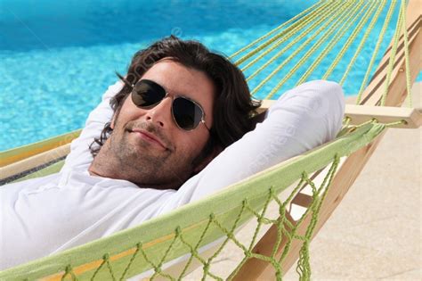 Man Relaxing In Hammock Photo Background And Picture For Free Download Pngtree