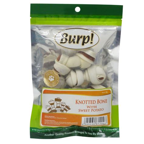 Burp Rawhide Knotted Bone With Sweet Potato Ntuc Fairprice