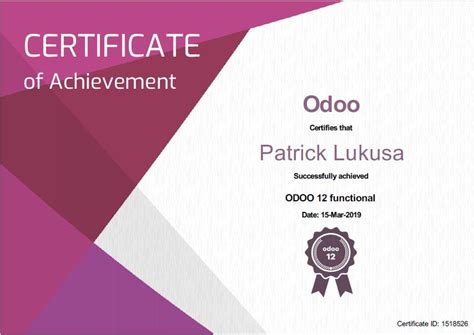 Patrick K Lukusa On Linkedin Odoo Certification 14 Comments