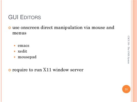Csci The Unix System Editing Files Ppt Download