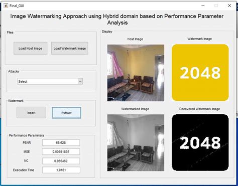 Embedding And Extraction Using The Proposed Method For A Real Time Host