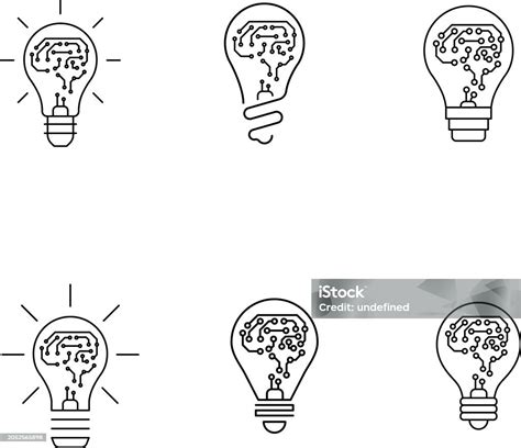 창의적인 아이디어 아이콘입니다 뇌 전구 아이콘 혁신 교육 아이디어 마음 생각 기호 기호 로고 벡터 일러스트 레이 션입니다 개념에 대한 스톡 벡터 아트 및 기타 이미지